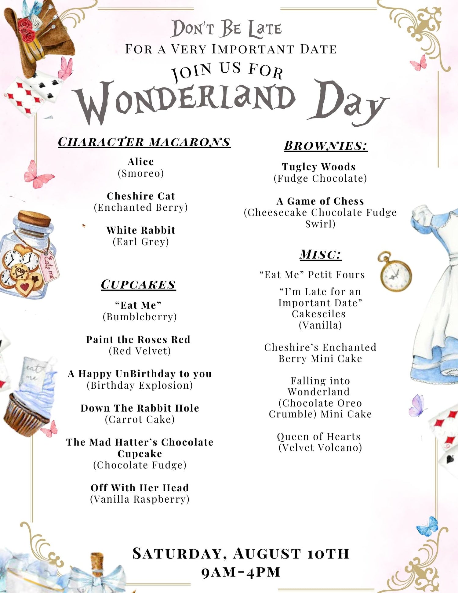 Menus – Let Them Eat Cake