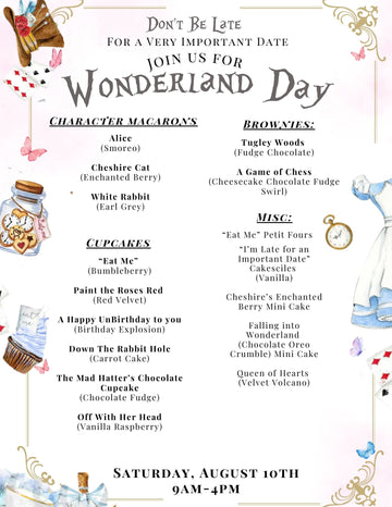Menus – Let Them Eat Cake